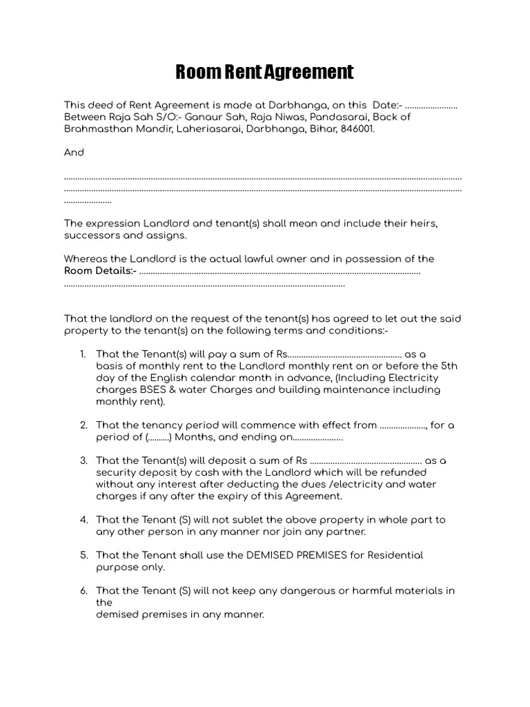 Rent Agreement | PDF | Leasehold Estate | Landlord