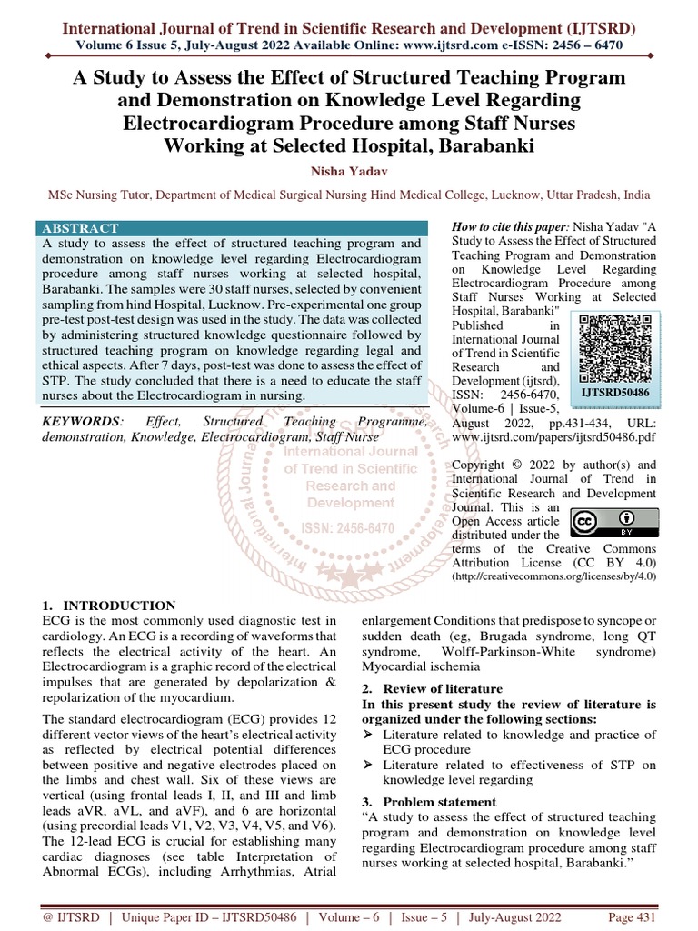 A Study To Assess The Effect of Structured Teaching Program and ...