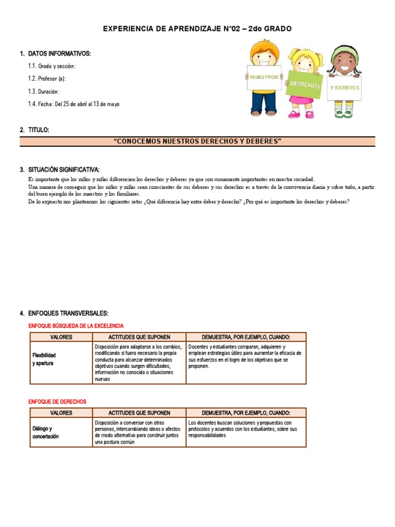 2° Grado - Experiencia de Aprendizaje N°02 | PDF | Geometría | Aprendizaje
