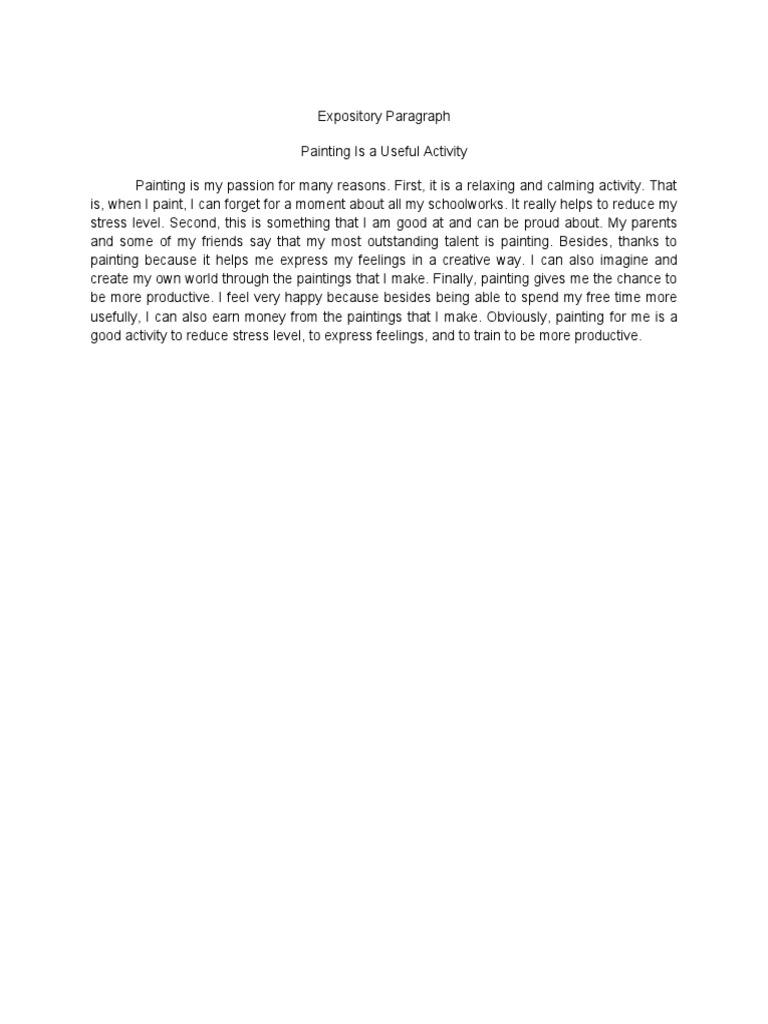 Expository Paragraph | PDF
