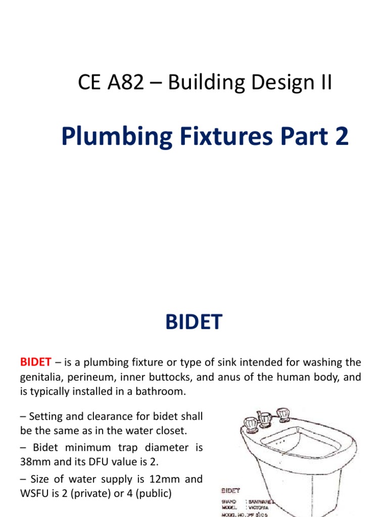 Lesson 4 Plumbing Fixtures Part 2 | PDF | Sink | Plumbing