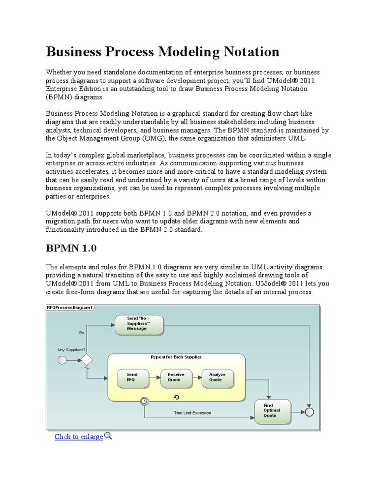 Business Process Modeling Notation | PDF | Software | Computing