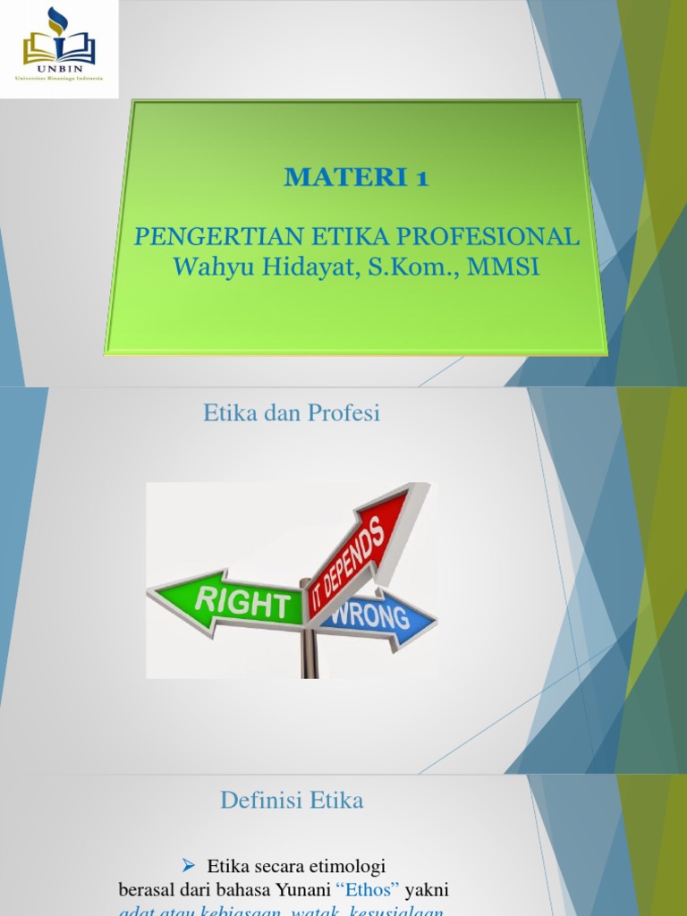 Definisi dan Prinsip Etika Profesional | PDF | Sains & Matematika