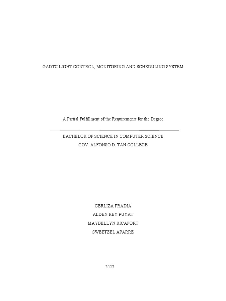 GADTC Light Control, Monitoring and Scheduling System: A Smart Lighting ...