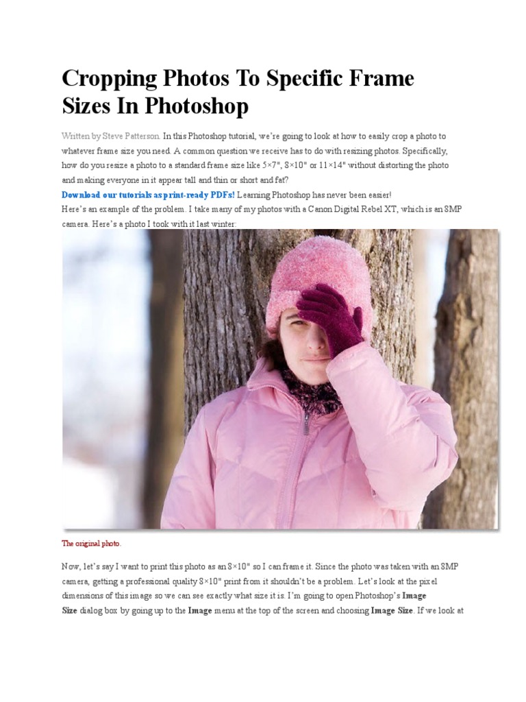 Cropping Photos To Specific Frame Sizes in Photoshop | PDF | Adobe ...