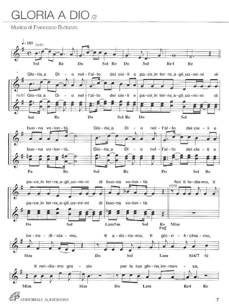 Gloria (Buttazzo) | PDF