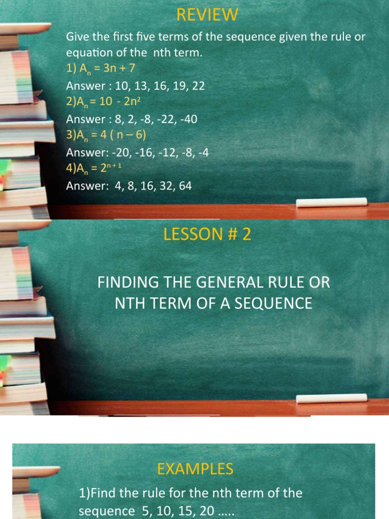 Finding the General Rule of Sequences | PDF | Quadratic Equation ...