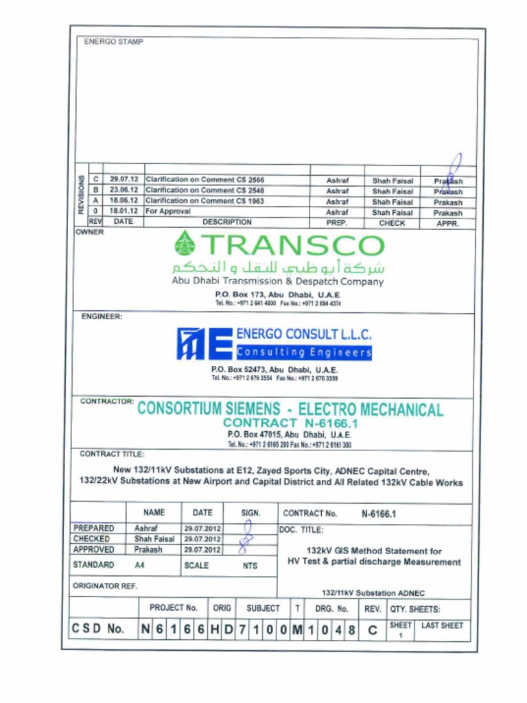 UHF PD Detection in GIS Testing | PDF | Alternating Current | Transformer