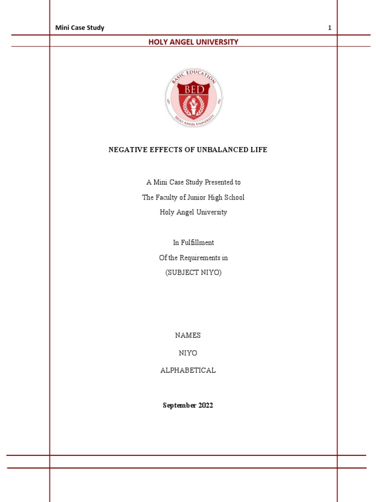 Case Study Format | PDF | Stress (Biology) | Mental Health