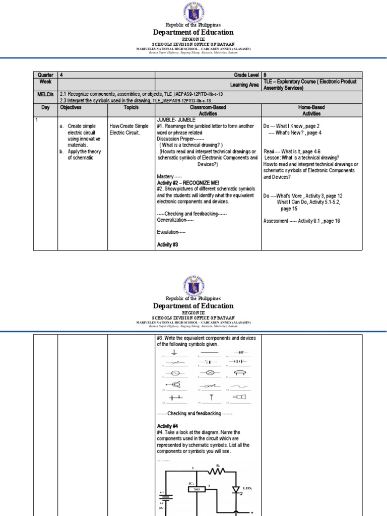 DLL - Tle 8 - Week 4 - Q4 - Sy 2021-2022 | PDF | Electronics ...