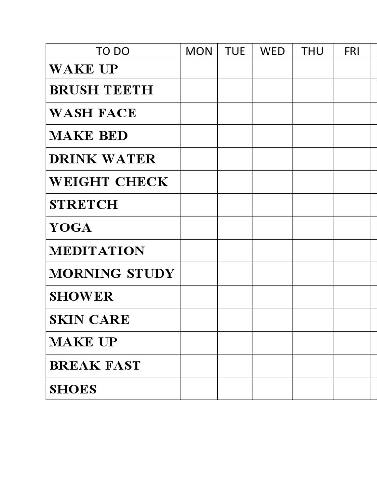 Morning Routine | PDF