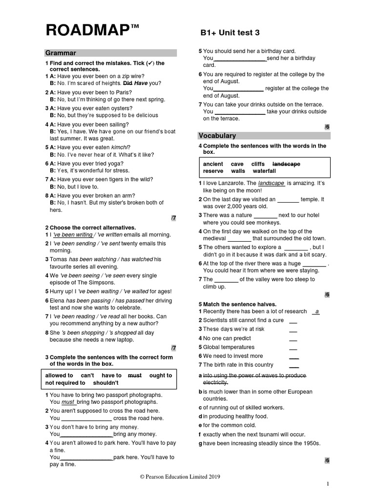 ROADMAP B1 + Unit - Test - 3 - PDF | PDF