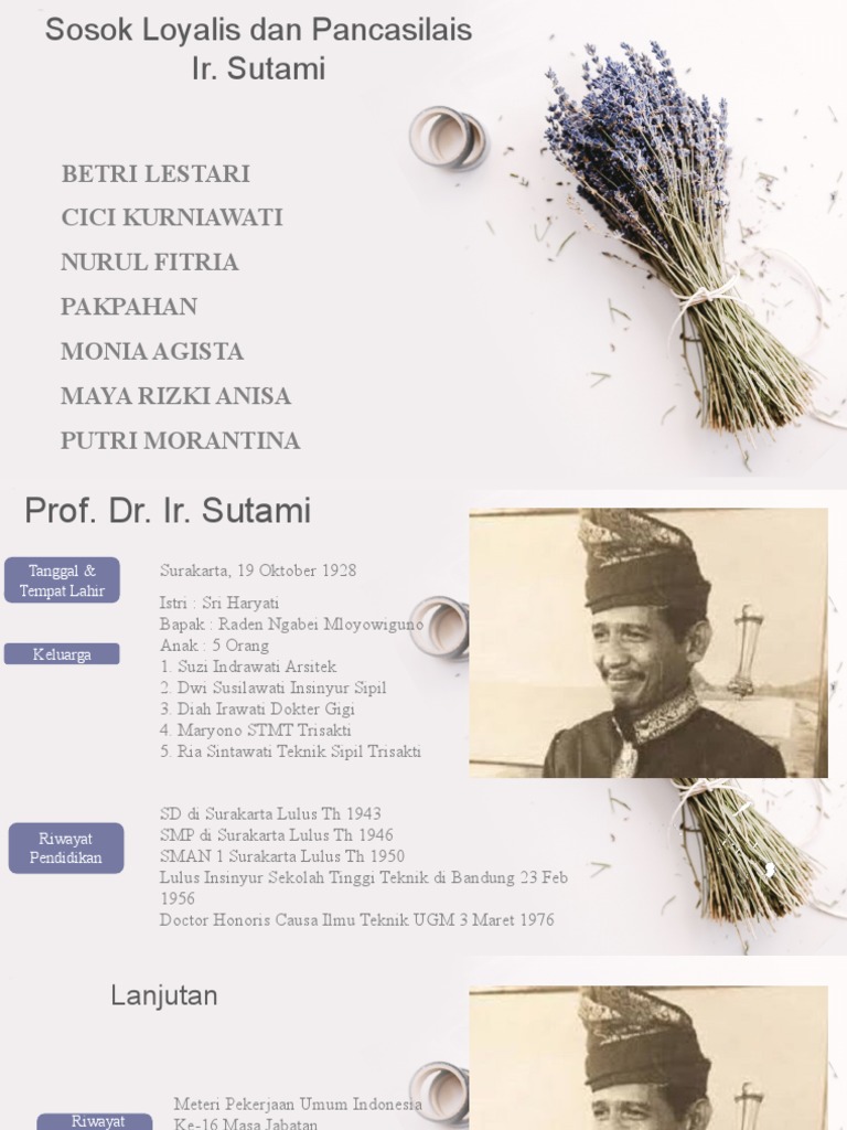 Biografi Ir. Sutami: Tokoh Pembangunan | PDF | Perjalanan