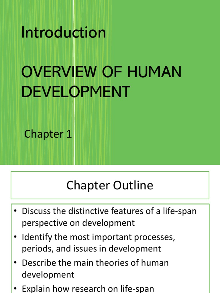 Developmental Psychology - Chapter 1 (Overview of Human Development) | Download Free PDF ...