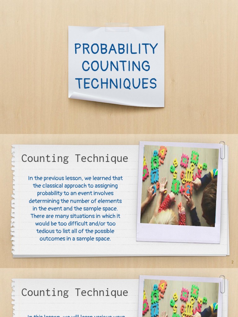 Probability - Counting Techniques | PDF | Permutation | Mathematics Probability - Counting Techniques | PDF | Permutation | Mathematics