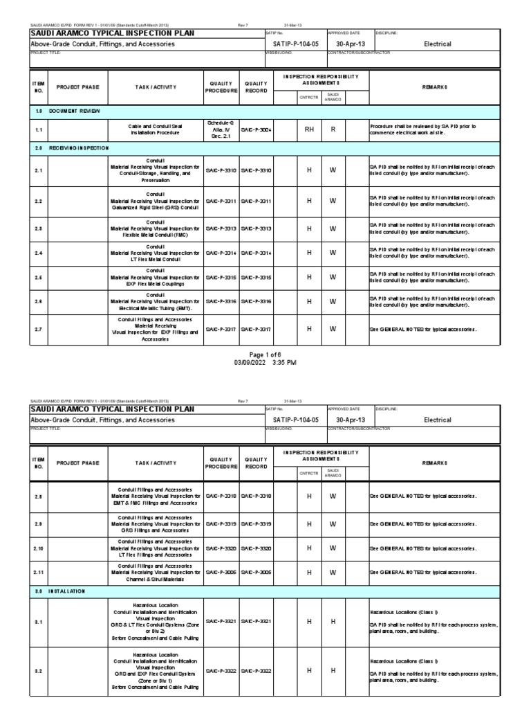 SATIP-P-104-05 Rev 7 Final | PDF | Pipe (Fluid Conveyance) | Machines SATIP-P-104-05 Rev 7 Final | PDF | Pipe (Fluid Conveyance) | Machines