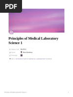 Principles of Medical Laboratory Science 1 | PDF
