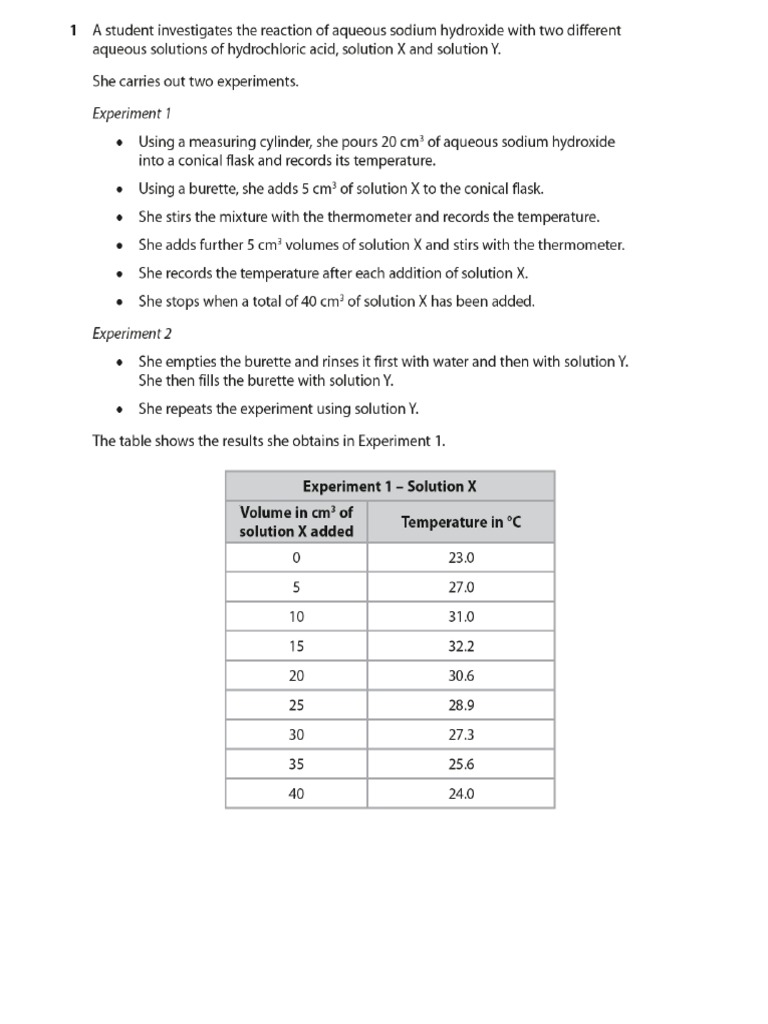 Acids, Alkalis and Titrations and Paper 1 | PDF | Mole (Unit) | Chemistry