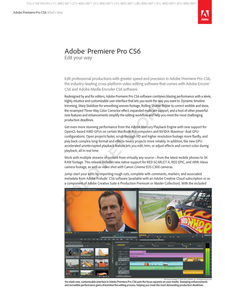 Adobe Premiere Pro cs6 | PDF | Adobe Creative Suite | Adobe Photoshop