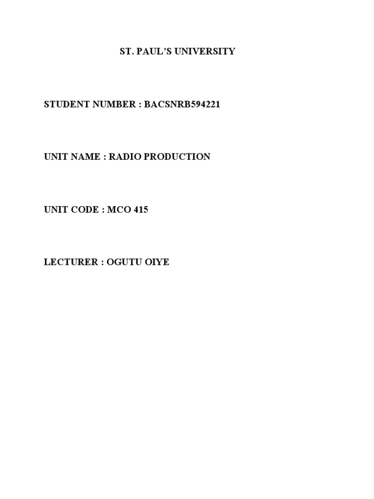 Radio Program Proposal Pdf Empowerment Gender Equality