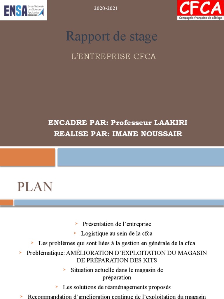 Rapport de Stage | PDF | Logistique | Business