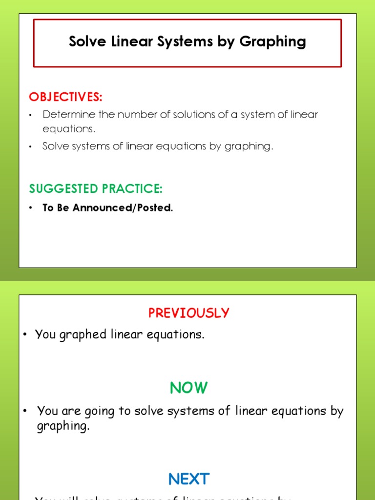 graphing | PDF | System Of Linear Equations | Equations