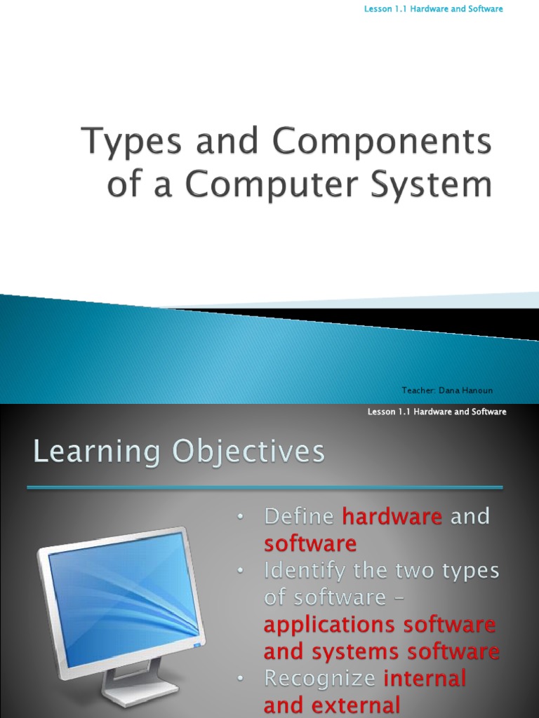 Types and Components of A Computer System | PDF | Computer Hardware ...