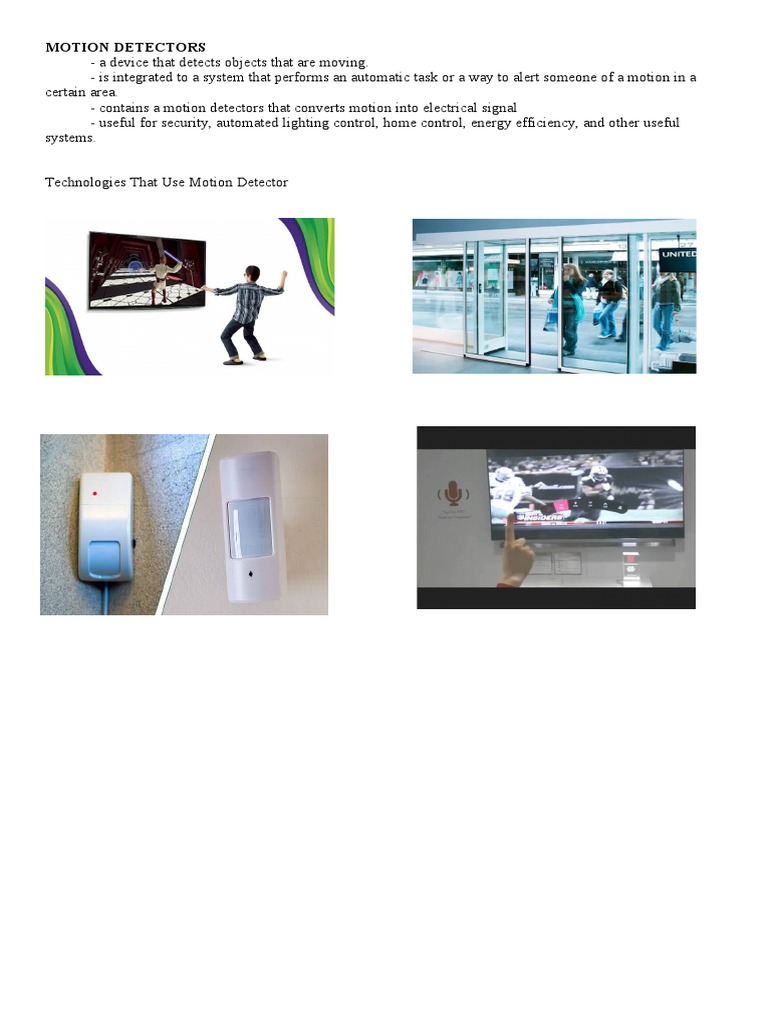 MOTION DETECTORS and Road Signs | PDF