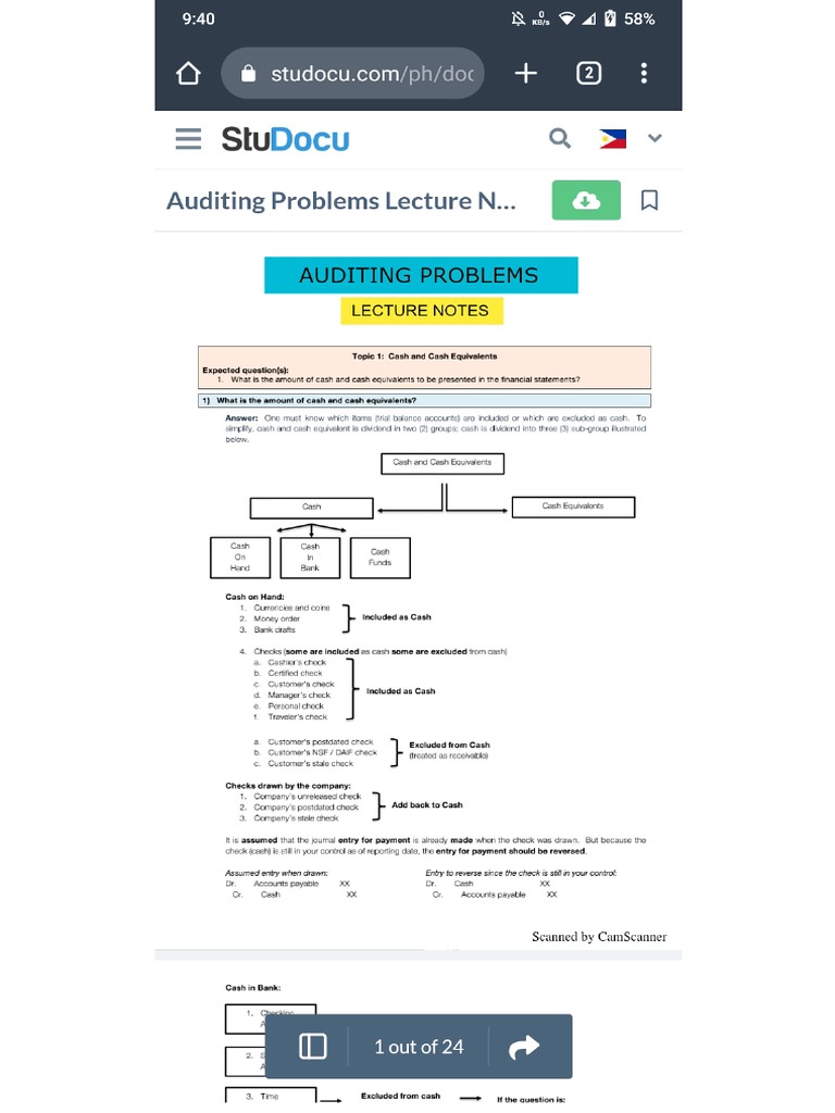 Audit Prob (Notes) | PDF