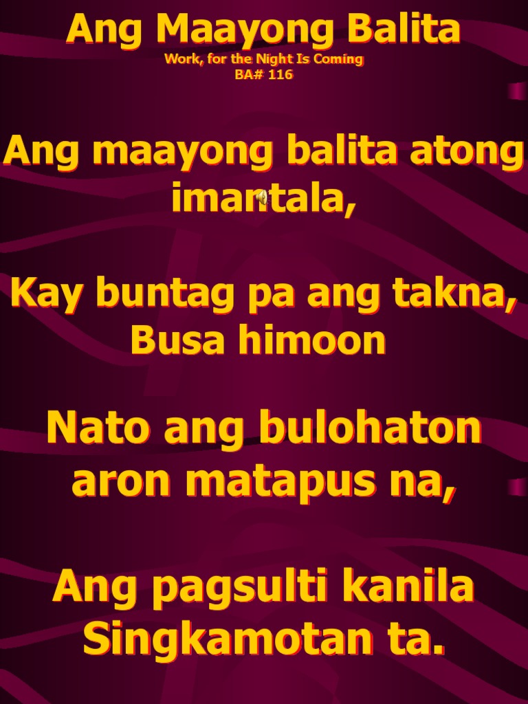 Ang Maayong Balita | PDF Ang Maayong Balita | PDF