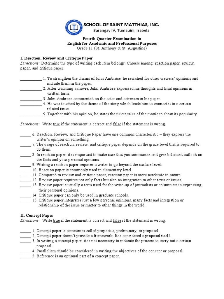 Grade 11 English Exam Guide | PDF | Concept | Jargon