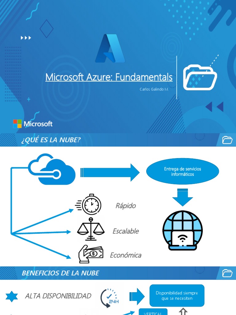 Presentación Azure - Carlos Galindo | PDF | Computación en la nube | Microsoft Azure
