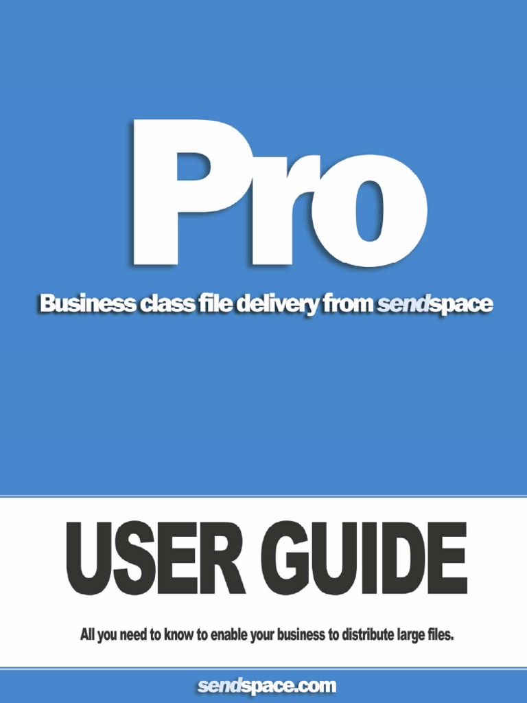 SendSpace_Pro_guide_v1.0 | PDF | Computer File | Download