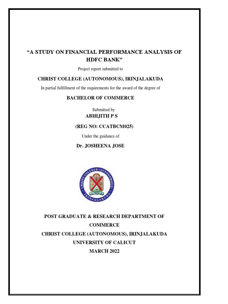 Mutual Fund Project Report | PDF | Credit Card | Reserve Bank Of India