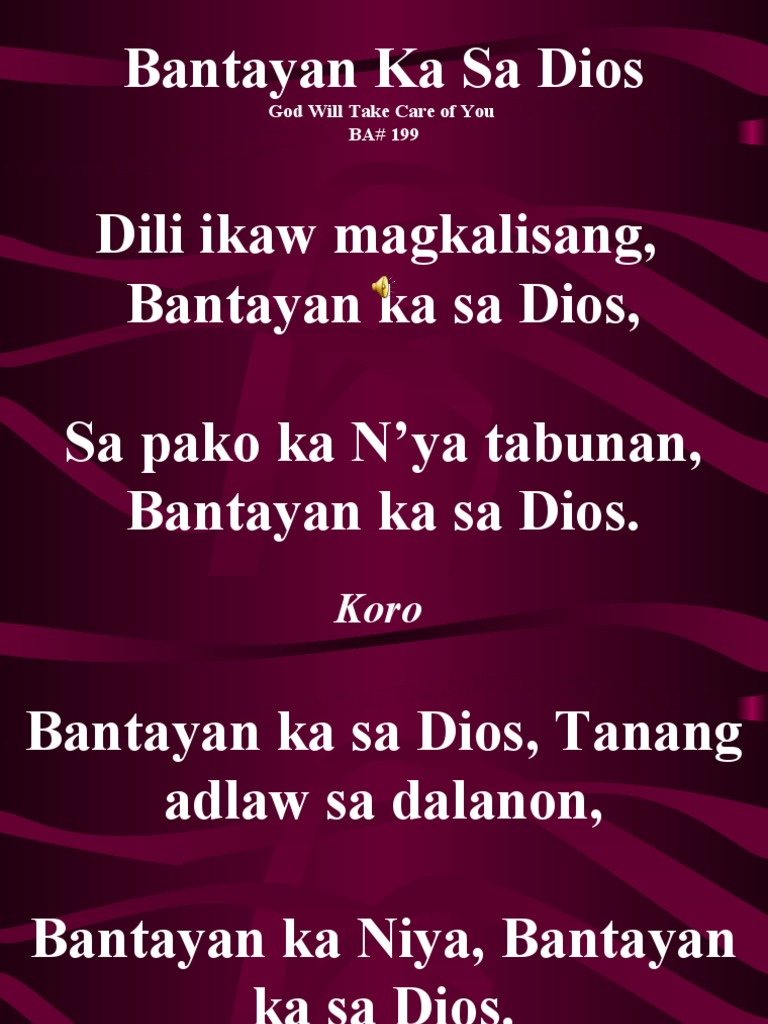 Bantayan Ka Sa Dios | PDF