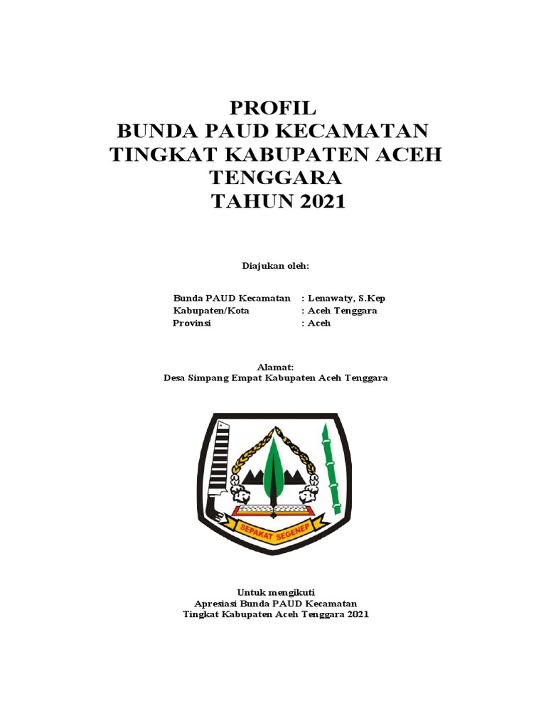 Profil Bunda PAUD Kecamatan 2021 | PDF