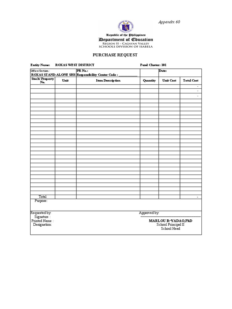 Purchase Request | PDF