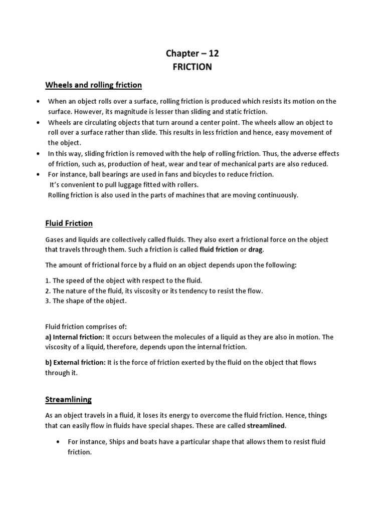 Friction | PDF | Friction | Drag (Physics)