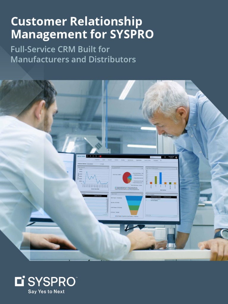 Syspro CRM Brochure All BR | PDF | Customer Relationship Management | Sales
