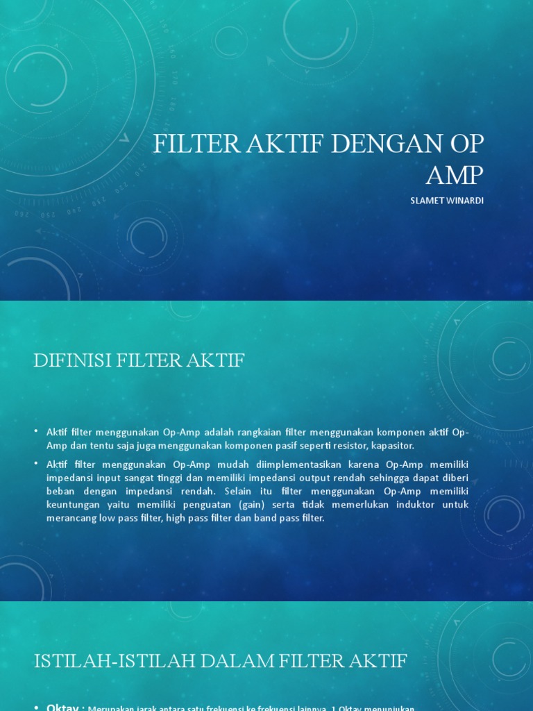 04 - Filter Aktif Dengan Op Amp | PDF | Sains & Matematika | Komputer