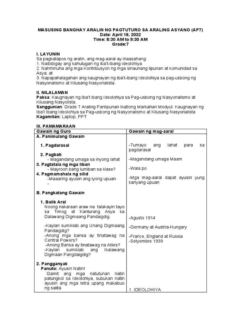 lesson plan | PDF