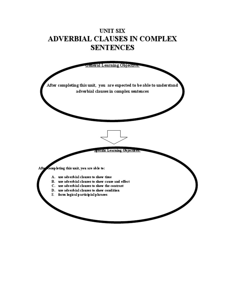 Unit 5 Adverbial Clauses | PDF | Adverb | Clause
