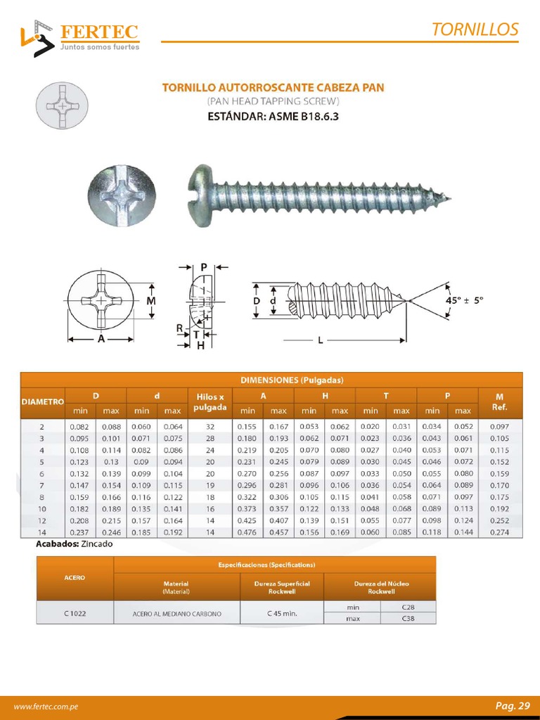 Ficha T Tornillos | PDF