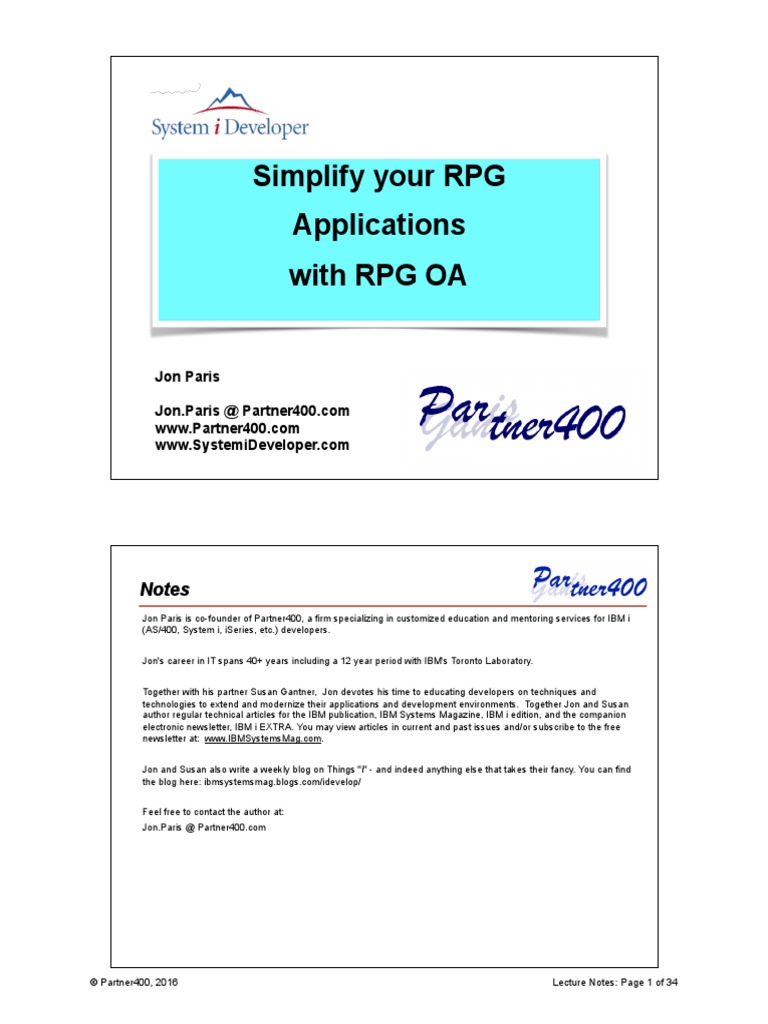 Rpg Open Access By Example Pdf Pointer Computer Programming Ibm Rpg