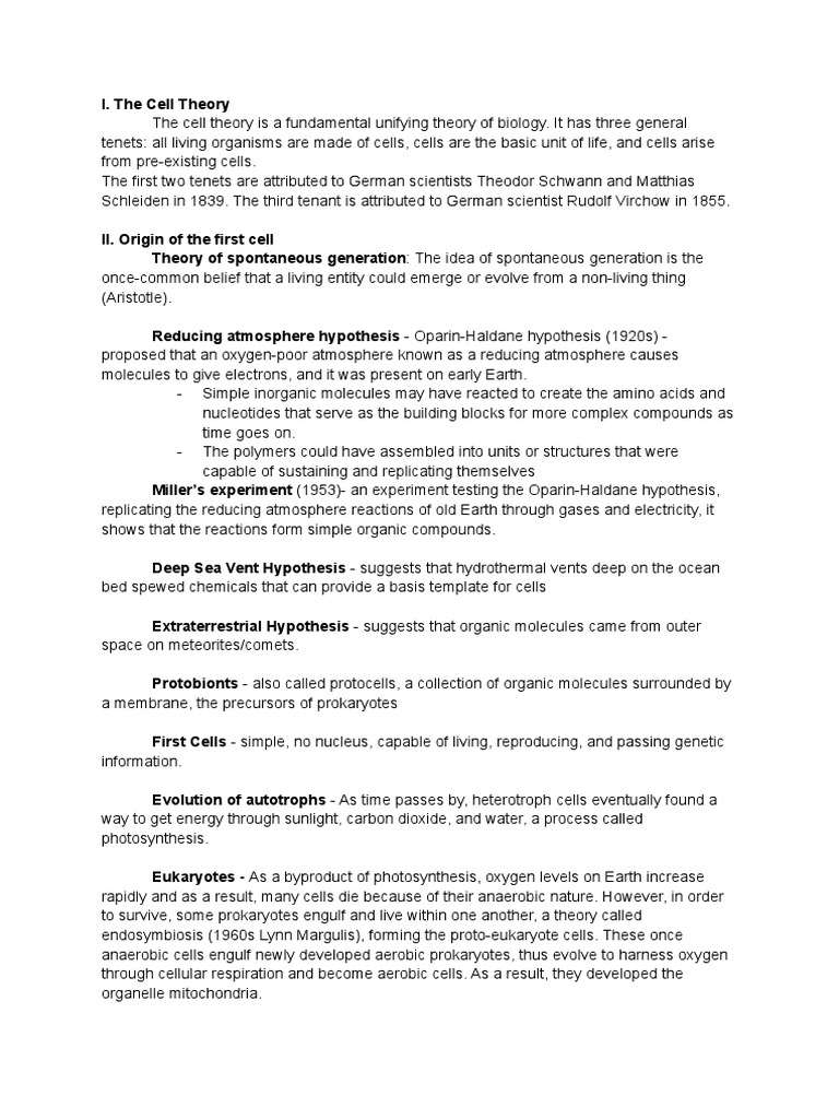 Topic-2-Bio-1130 Plant Cell | PDF | Cell (Biology) | Abiogenesis
