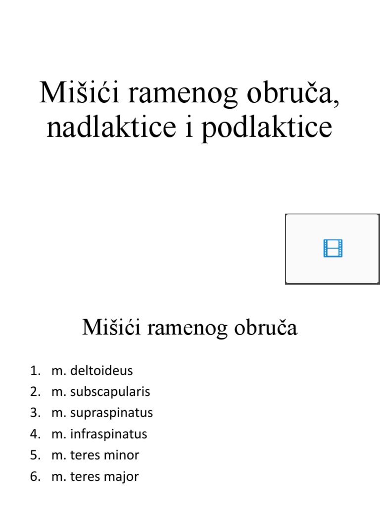 PREDAVANJE - Mišići Ramenog Obruča - Nadlaktice - Podlaktice | PDF