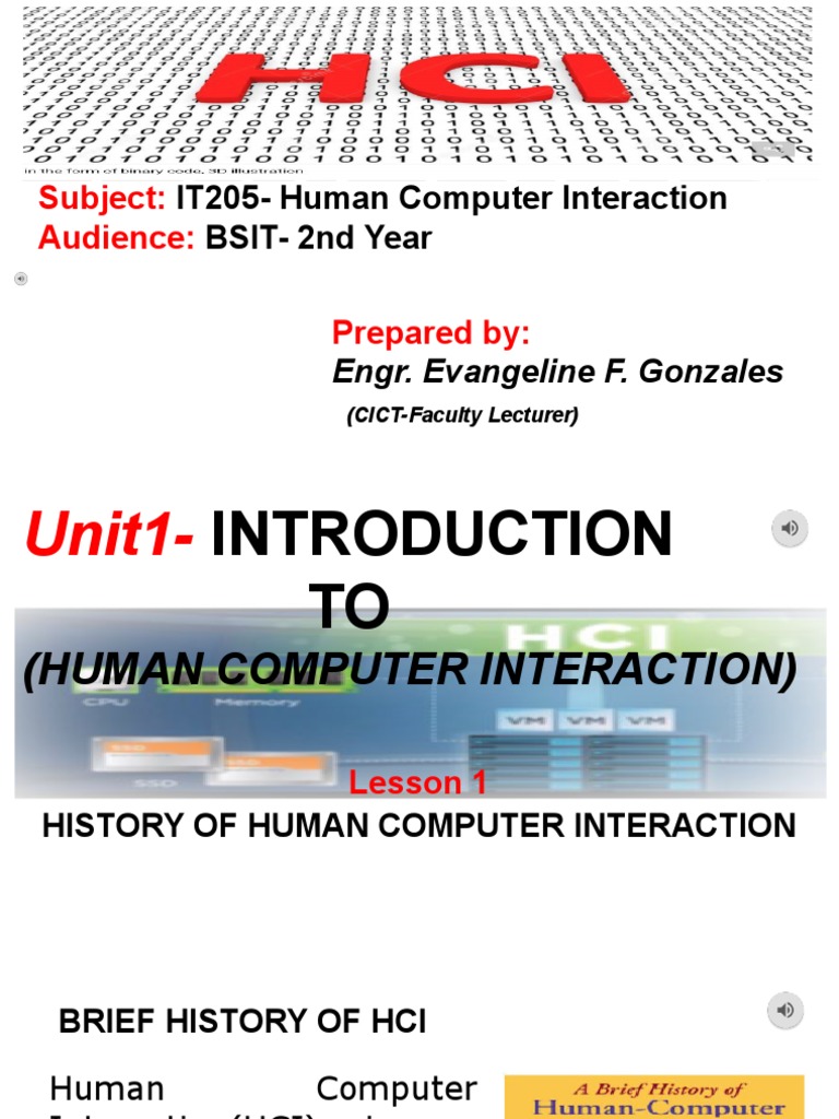 History of HCI | PDF | Human–Computer Interaction | Human Factors And Ergonomics