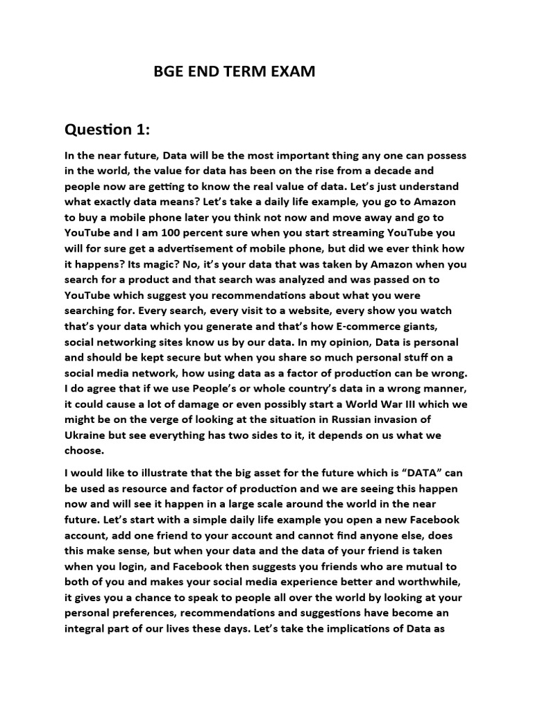 Bge End Term Exam | PDF | Prices | Inflation