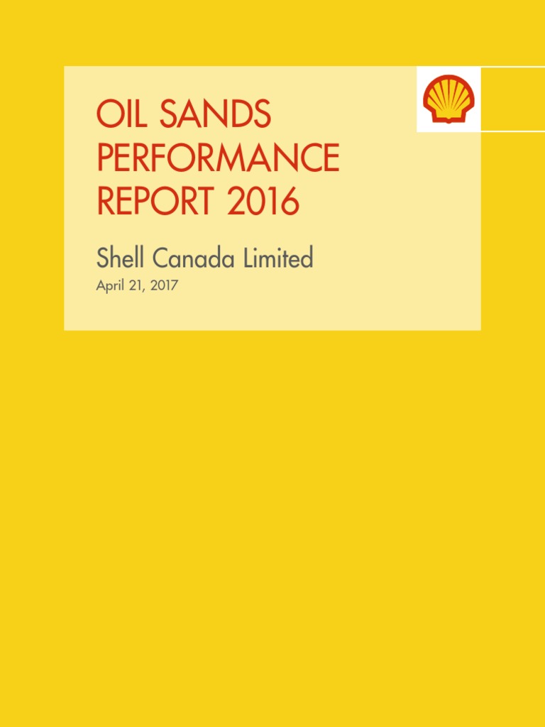 2016 Oil Sands Performance Report Shell Canada Limited Final | PDF ...