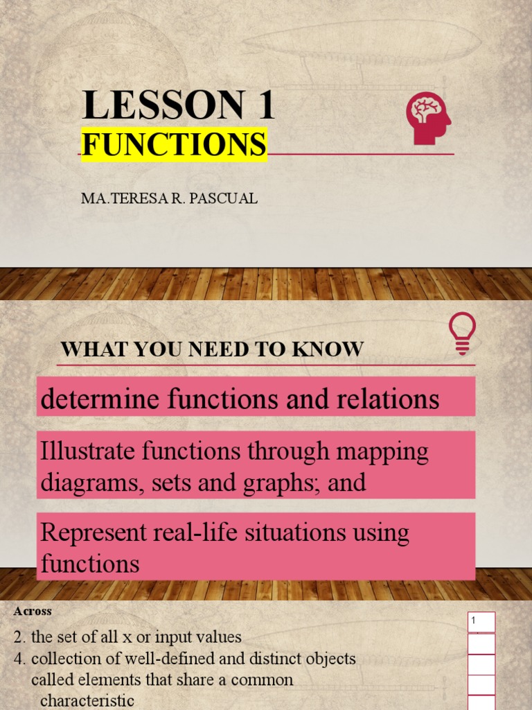 Lesson 1 Functions | PDF | Function (Mathematics) | Functions And Mappings